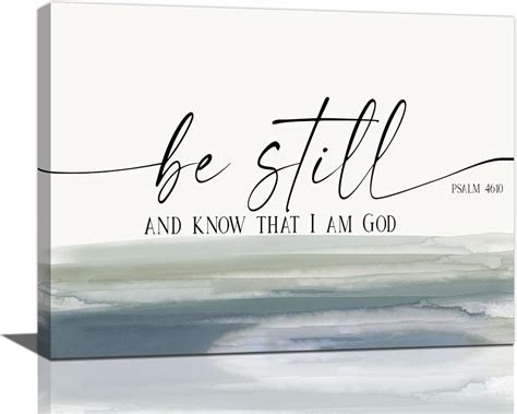Large Christian Wall Art Bible Verse Psalm Pictures Wall Decor Be Still