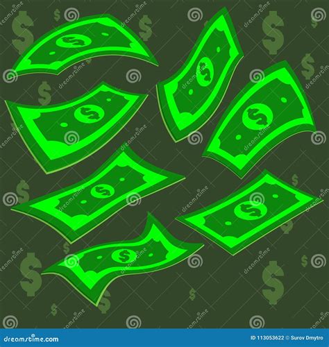 Packages Of Banknotes Vector Pile Of Cash Dollar Stack Hundreds Of
