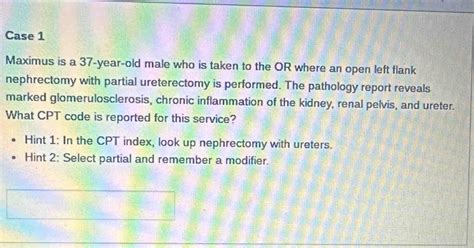 Solved Case 1 Maximus Is A 37 Year Old Male Who Is Taken To The Or
