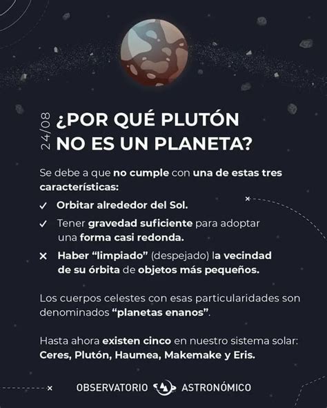 ¿por Qué Plutón No Es Considerado Un Planeta En La Actualidad R