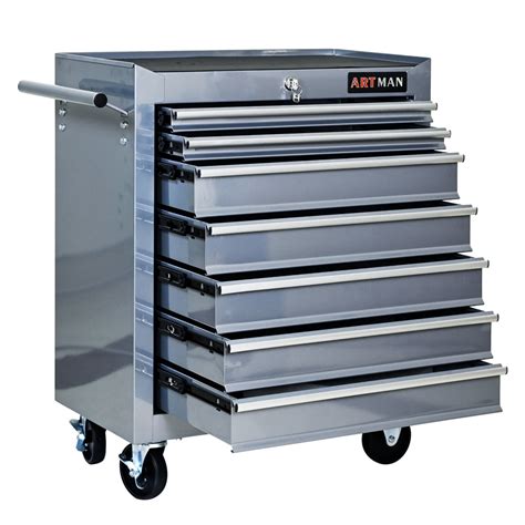 Rolling Tool Chest With 7 Drawer Tool Box With Wheels Multifunctional