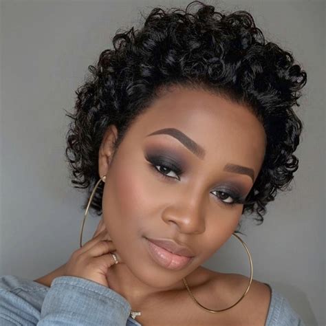 Undetectable Lace Front Natural Curly Pixie Cut Wig 100 Human Hair