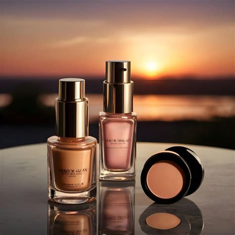 Premium Photo Cosmetic Bottle Display Or Makeup Bottle