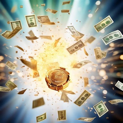Premium Ai Image Money Exploding Toward Viewer With Golden Glow