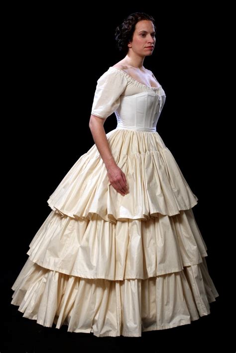 3 Ruffle Petticoat — Period Corsets Victorian Petticoat Dress Old