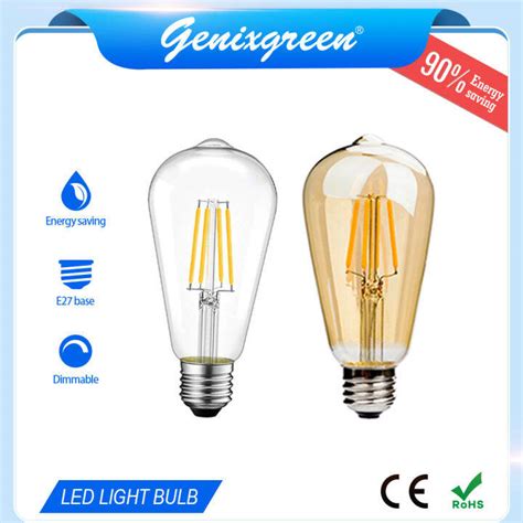 E27 Led Edison Bulb 4w St64 Led Filament Bulb Vintage 220v Dimmable Light Bulbs For Ceiling