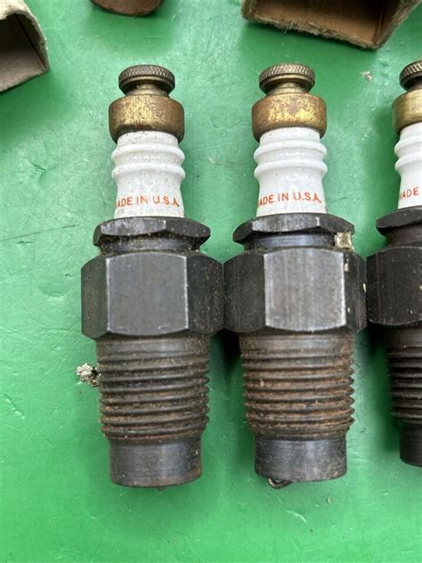 4 Original Nos Champion X Model T Ford Vintage Antique Spark Plugs