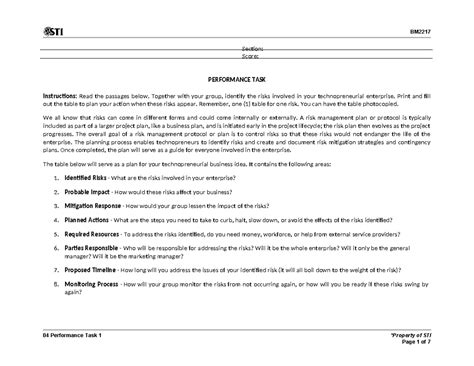 04 Performance Task 12 Techno 1 04 Performance Task 1 Property Of