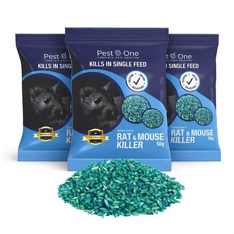 Rat And Mouse Poison Blue Grain Kills In Single Feed Stongest Maximum