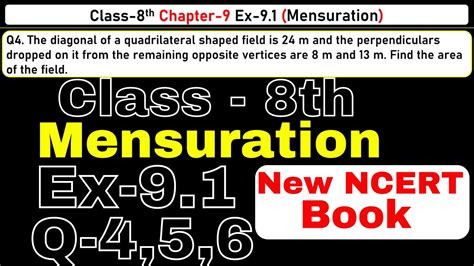 Class 8 Ex 9 1 Q4 5 6 Mensuration Chapter9 Math New Cbse Ncert Book
