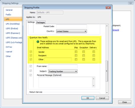 Disabling E Mail Notifications From Ups Quantum View Notification