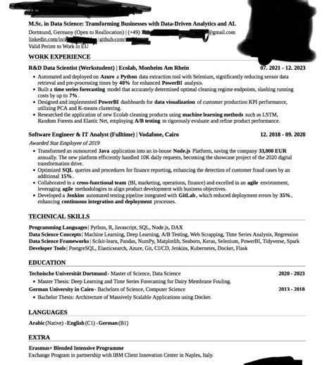 Data Science Fresher Please Review My Cv Rresumes