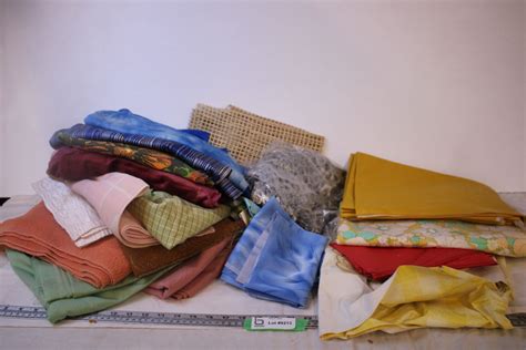 Assorted Fabrics And Plastic And Fabric Tablecloths