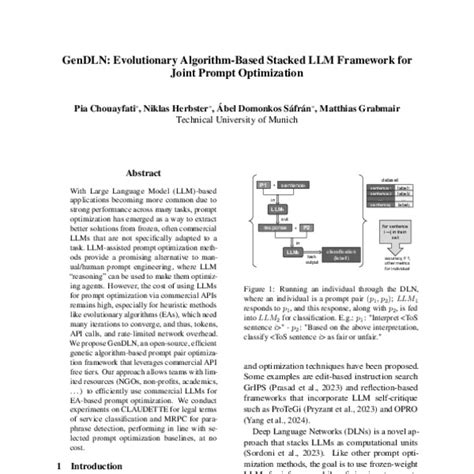 Gendln Evolutionary Algorithm Based Stacked Llm Framework For Joint