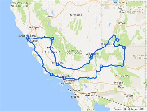 Road Trip West Amerika Onze Route And Fotos