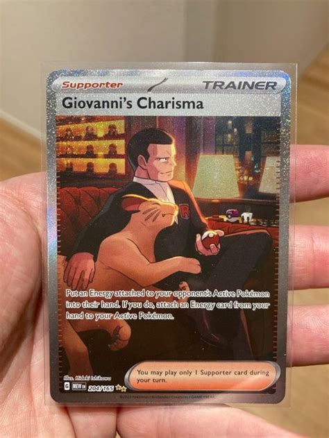 2023 Pokemon 151 Giovannis Charisma Illustration Rare Neu Gemäss