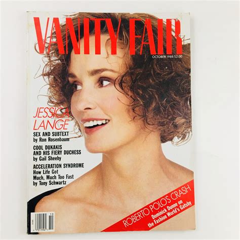 Vanity Fair Oct 1988 Jessica Lange Vintage