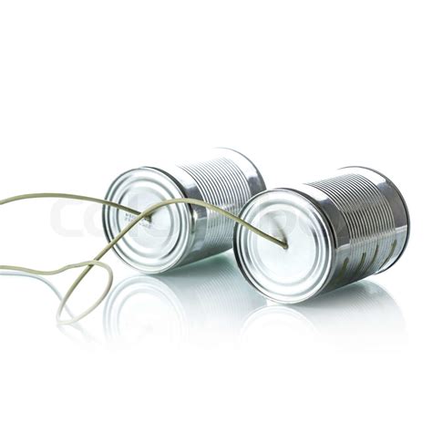 Tin Cans Telephone Stock Image Colourbox