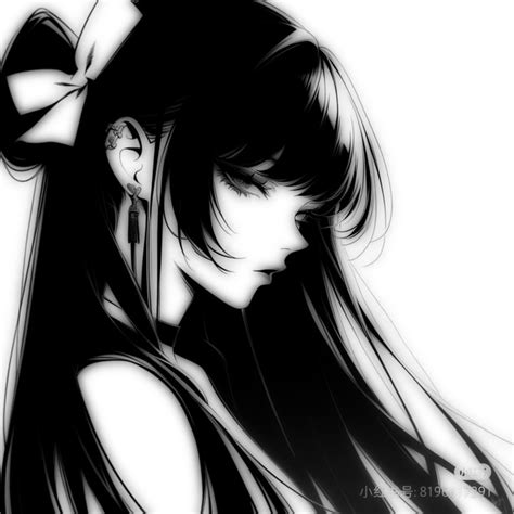Anime Girlies Pfp Black And White