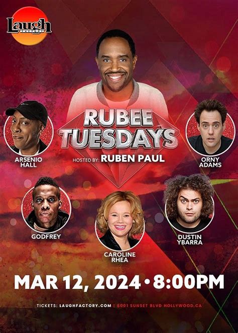 Rubee Tuesdays Tickets At Laugh Factory Hollywood In Los Angeles By Laugh Factory Hollywood Tixr