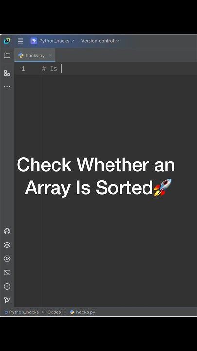Check Whether An Array Is Sorted Python Interview Question Python