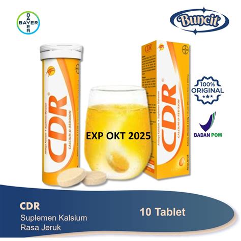 Jual Cdr Tablet Effervescent Isi 10 Tablet Cdr Suplemen Kalsium Cdr