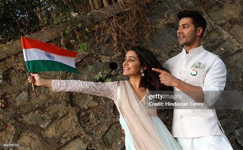 Bollywood Actors Varun Dhawan And Shraddha Kapoor During An Exclusive