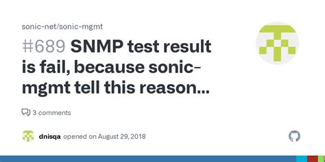 Snmp Test Result Is Fail Because Sonic Mgmt Tell This Reason Error Snmpports Is Undefined