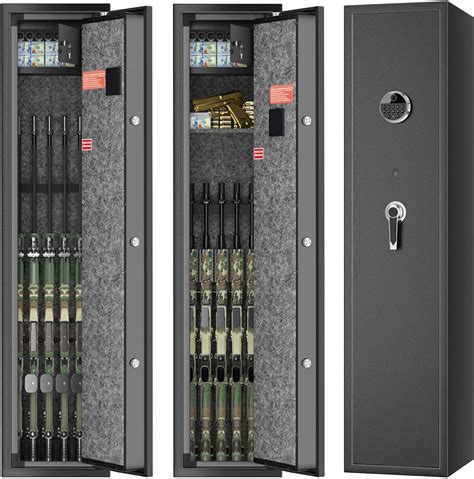 Cincogod Caja Fuerte Para Pistola Para Rifles Y Pistolas Domésticas Caja Fuerte Biométrica Con