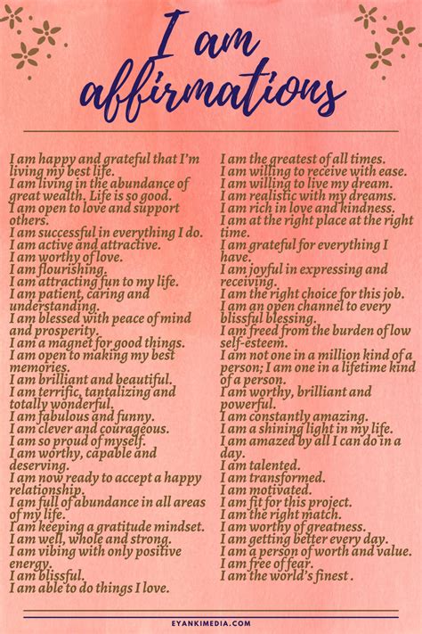 Examples Of Positive Affirmations For Others Printable Coloring Pages