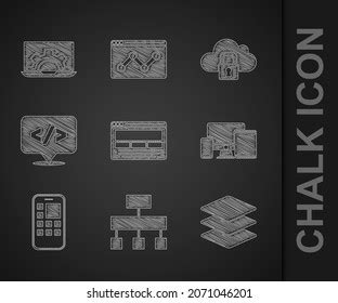Set Ui Ux Design Site Map Stock Vector Royalty Free Shutterstock