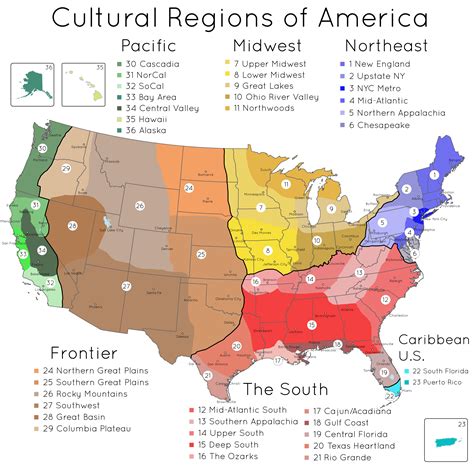 Cultural Regions Of The United States Map Map Of Rose Bowl