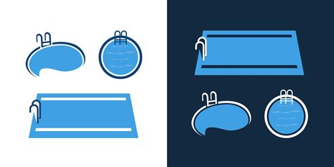 Swimming Pool Icon Flat Shape Graphic Design Isolated 54786951 Vector