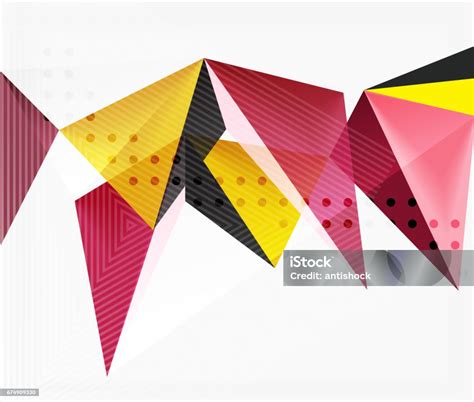3d Triangles Geometric Vector Stock Illustration Download Image Now