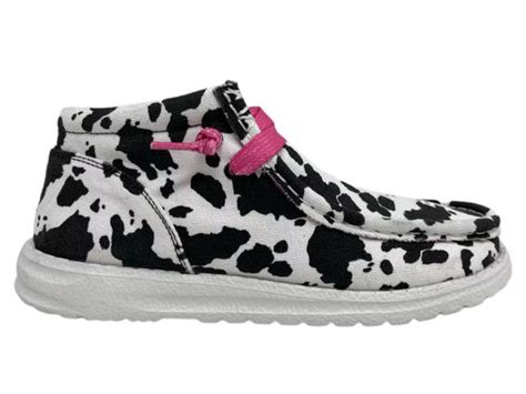 Womens Gypsy Jazz Shoes Slinky High Top White And Black Cowprint