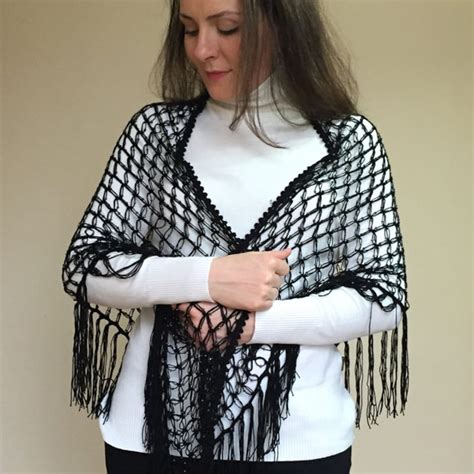 Macrame Shawl Etsy