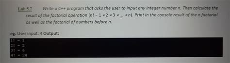 Solved Lab 57 Write A C Program That Asks The User To