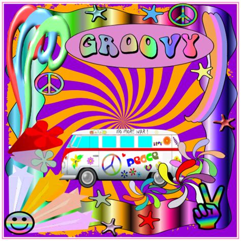 Groovy Hippie Van Peace Sticker Us Custom Stickers