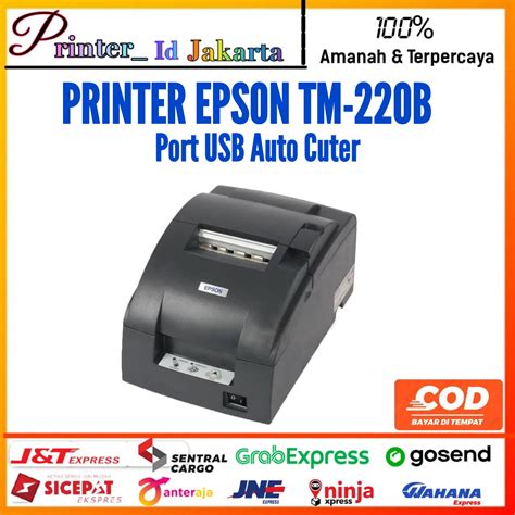 Printer Kasir Epson Tm U220b Printer Pos Auto Cutter Port Usb Lazada