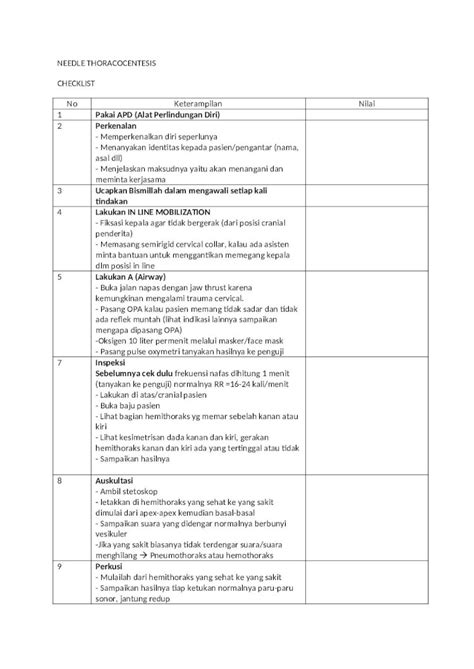 Docx Needle Thoracocentesis Dokumentips