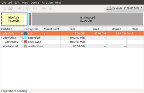 partitioning increase ubuntu partition size under virtual machine