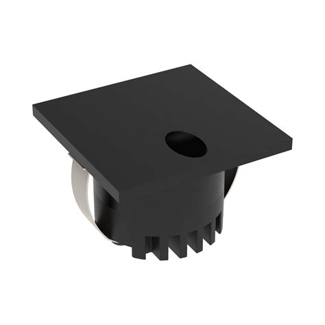 Aura 3w Square Recessed Narrow Opening Step Light Black Zest Lighting