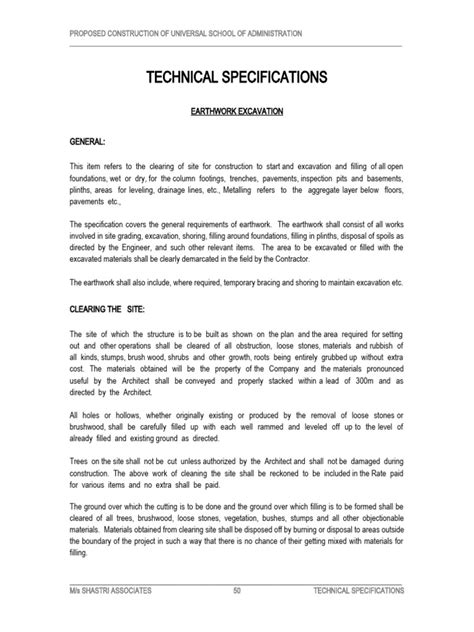 Technical Specs Pdf Concrete Specification Technical Standard