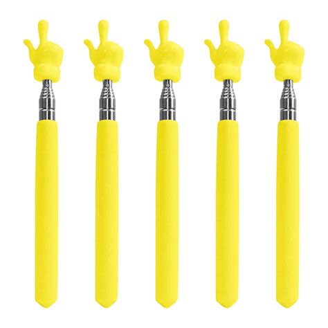 Tao Tao Telescopic Teachers Pointer 5 Pcs Extendable Hand Pointer Stick Mini Classroom Finger