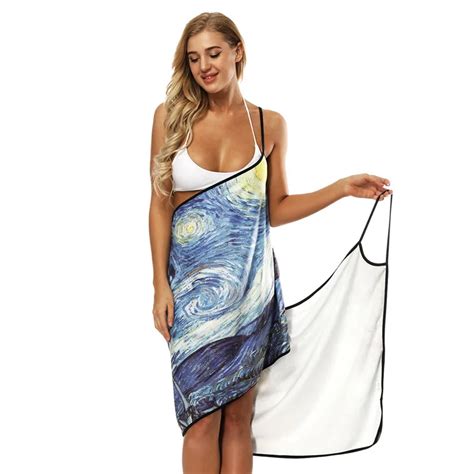 Aliexpress Com Buy Cm Wearable Sexy Bath Towels For Adults New Starry Sky Printed