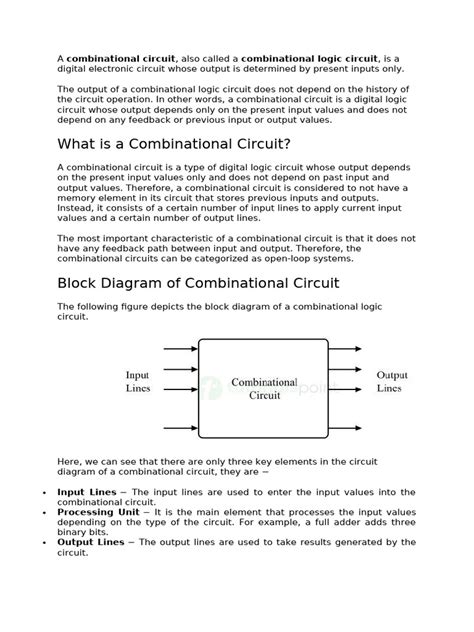Understanding Combinational Circuits Pdf Electronic Circuits