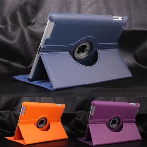 For Ipad 2 Ipad 3 Ipad 4 Case 360 Degree Rotation Pu Leather Stand