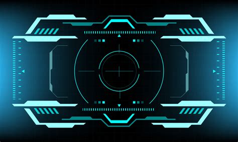 Hud Sci Fi Interface Screen View Blue Design Virtual Reality Futuristic Technology Display