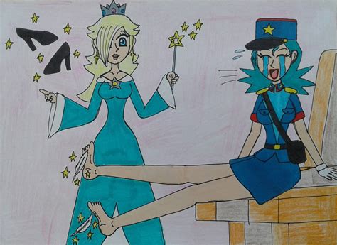 Rosalina Tickles Officer Jenny By Belldandylover91 On Deviantart