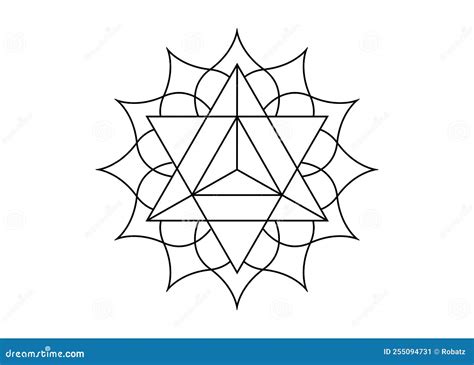 Geometric Mandala Handmade Drawing Vector Design Stock Illustration 293627821
